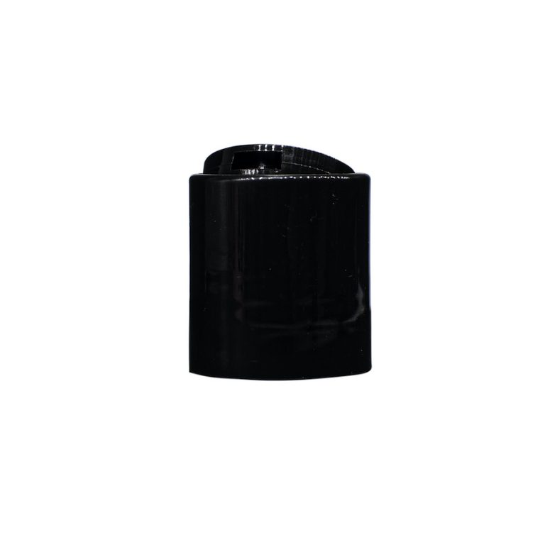 24-410 Black Smooth Disc Top Cap | FH Packaging