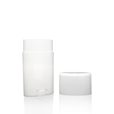 75g Oval White PP Plastic Deodorant Stick with White Flat Top Cap | FH ...