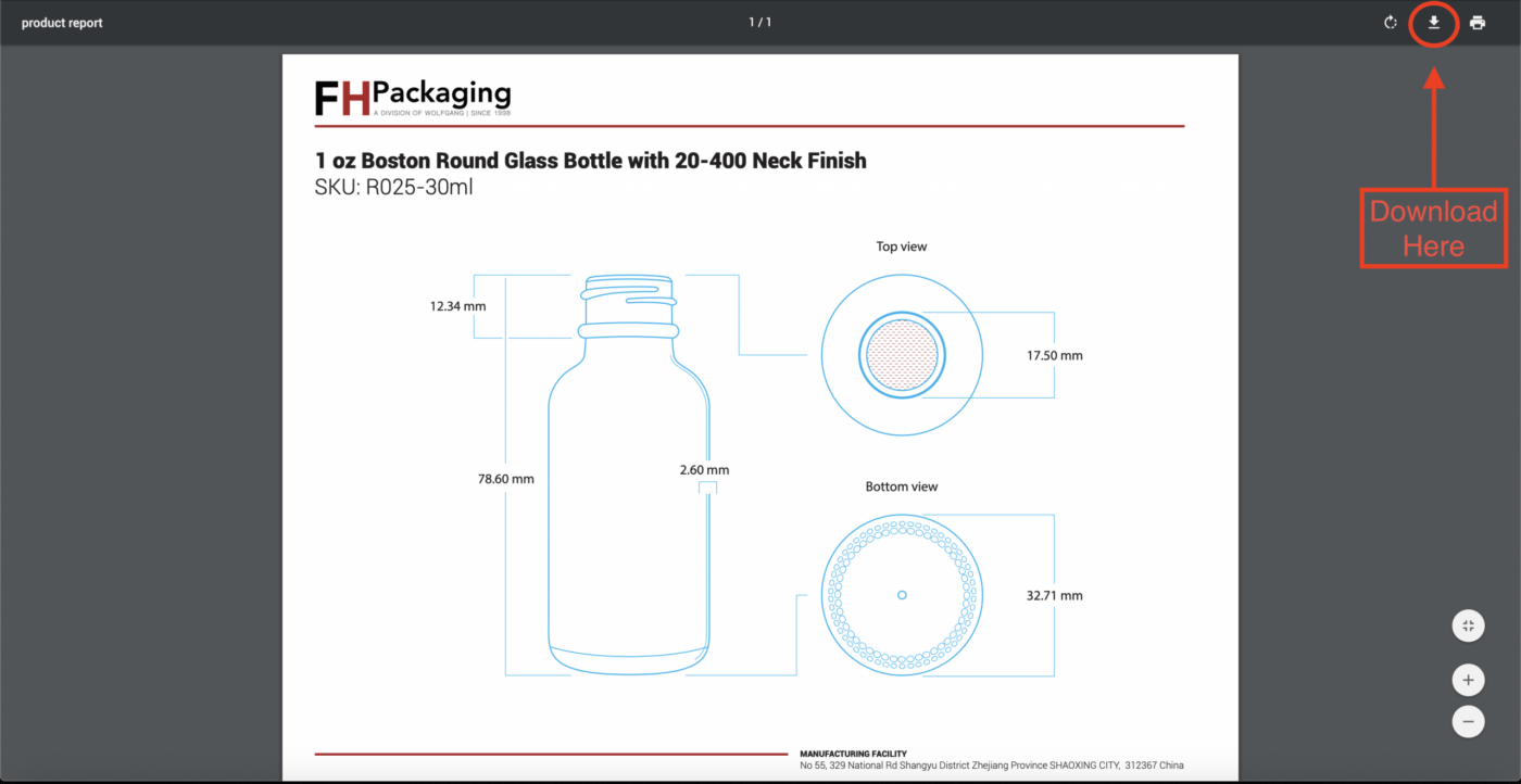 FH Packaging: Product Dimension Guide