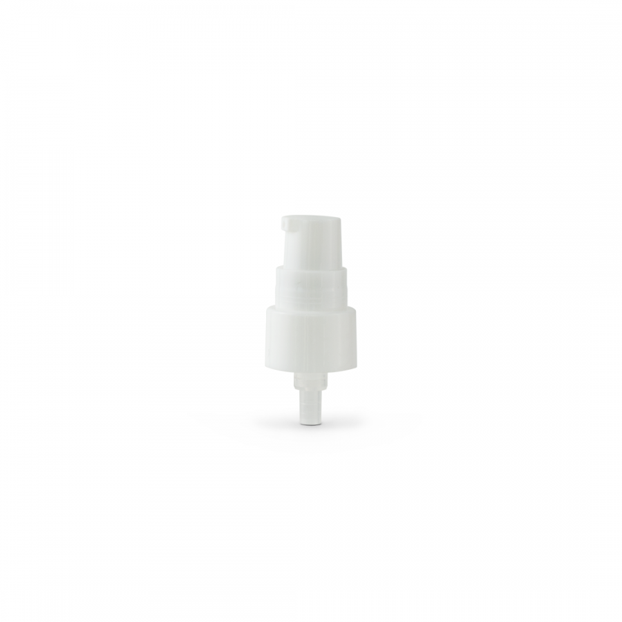 20-410 White Smooth Skirt Treatment Pump with 105mm Dip Tube and Clear ...