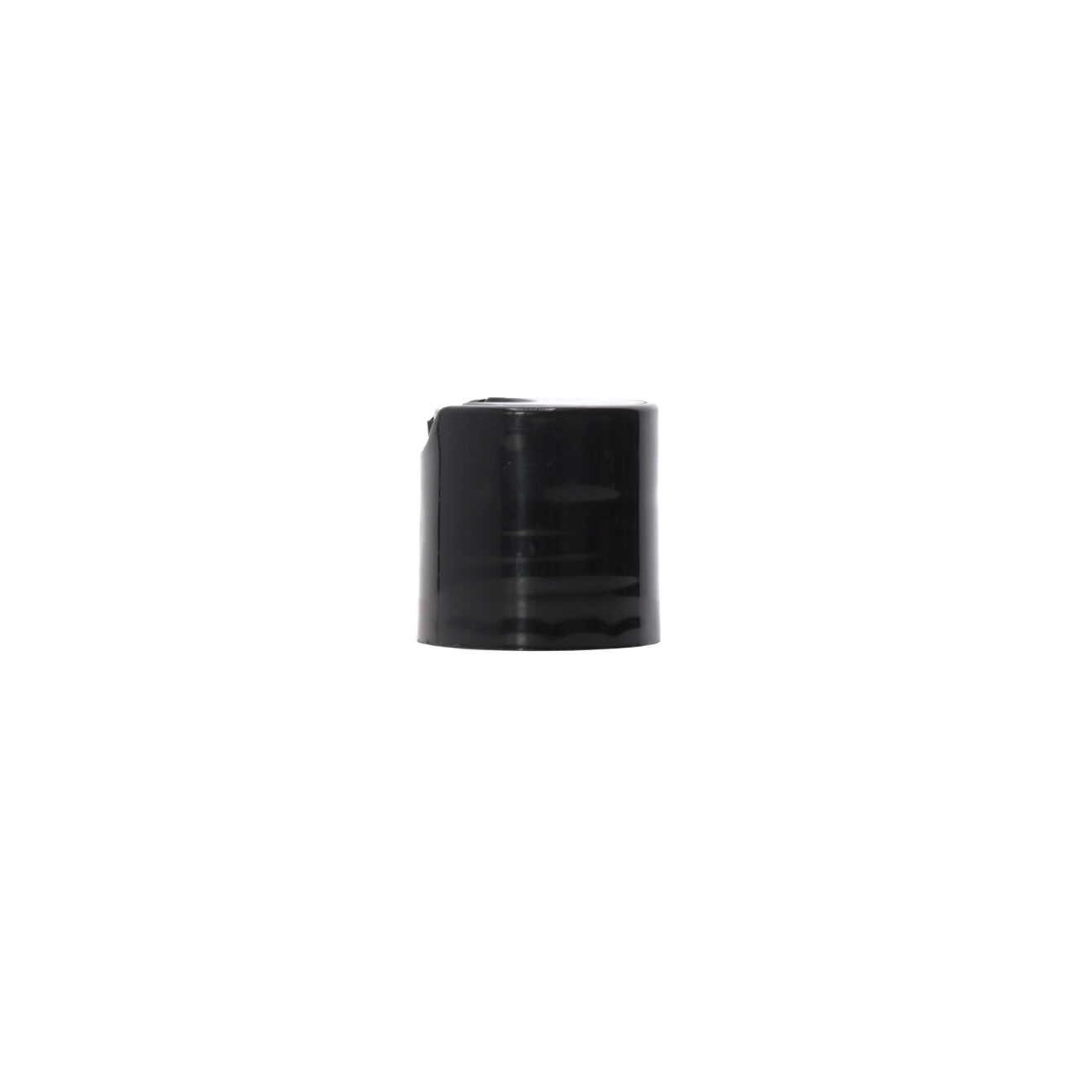 24-410 Black Smooth Disc Top Cap with HIS-1 Liner | FH Packaging